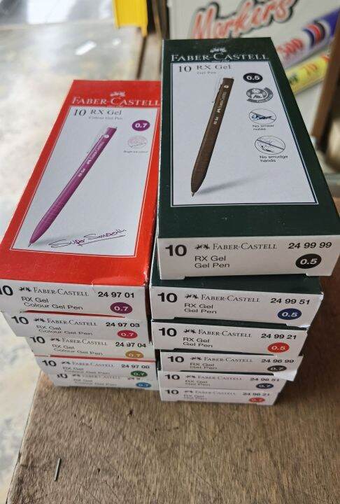 Faber Castell RX Gel Pen 0.5/0.7 x10 (per box) | Lazada