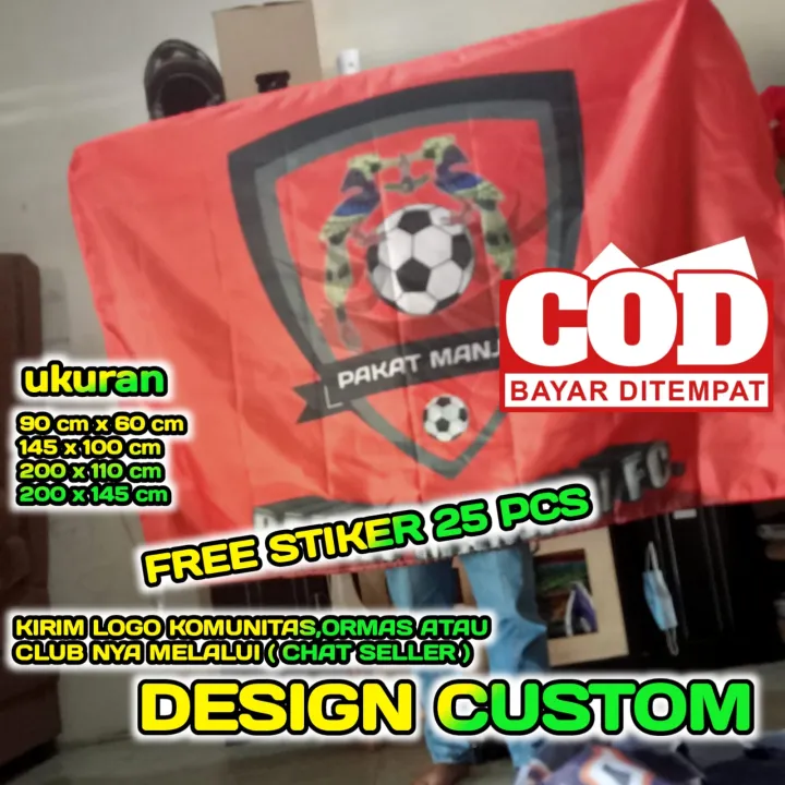 bendera custom 145 cm x 100 cm printing bahan tc import | Lazada Indonesia