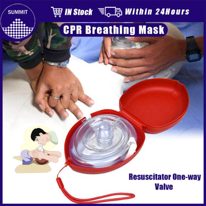 ABS First Aid CPR Breathing Mask Resuscitator One-way Valve for cardiopulmonary resuscitation ...