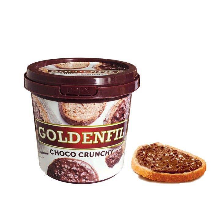 SELAI COKLAT GOLDENFIL / GOLDENFIL CHOCO CRUNCHY 350GR (RIJECT KEMASAN ...