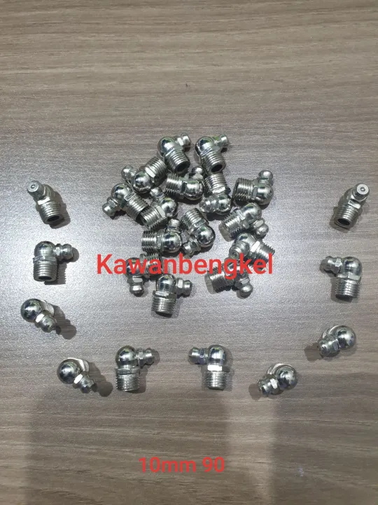 Nepel grease nepel gemuk nepel pen per 10mm bengkok 90 derajat | Lazada ...