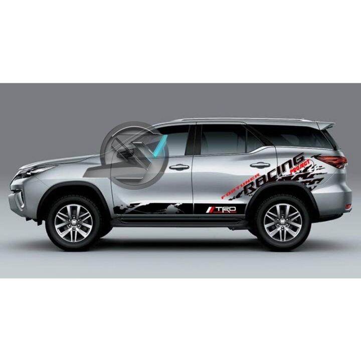 (Ready Stock) S936# Toyota Fortuner Racing Car Body Vinyl Decal Sticker ...