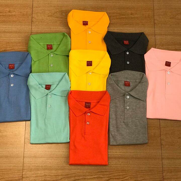 Yalex Red Label with Collar Tshirt shirt- Light Colors(Light Blue,Apple ...