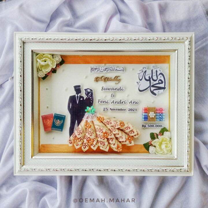 mahar pernikahan/bingkai pernikahan/mahar siluet/mahar kekinian/mahar ...