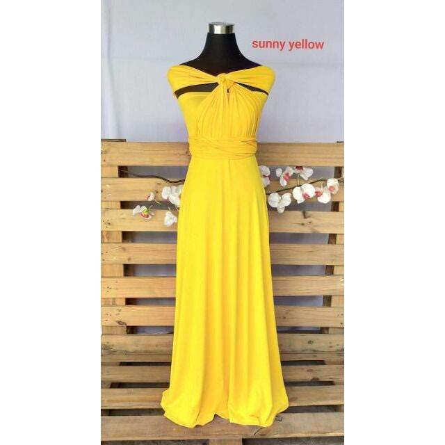 YELLOW INFINITY DRESS WITH ATTACHED TUBE HIGH QUALITY | Lazada PH