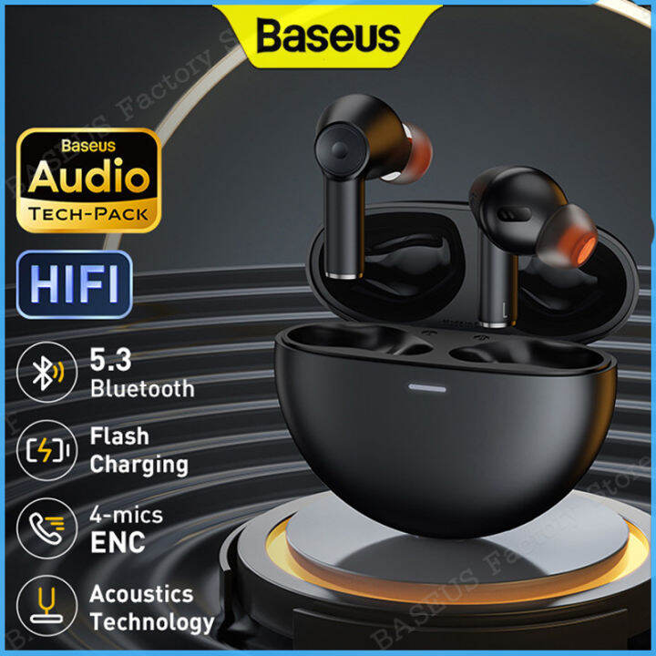 หูฟัง True Wireless Baseus รุ่น EX 4-Mic ลดเสียงรบกวนการโทรปรับปรุง V5 ...