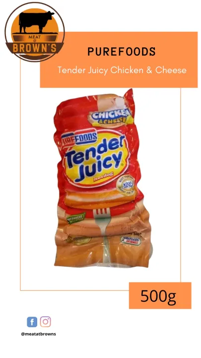 Purefoods Tender Juicy Hotdog - Chicken & Cheese 500g | Lazada PH