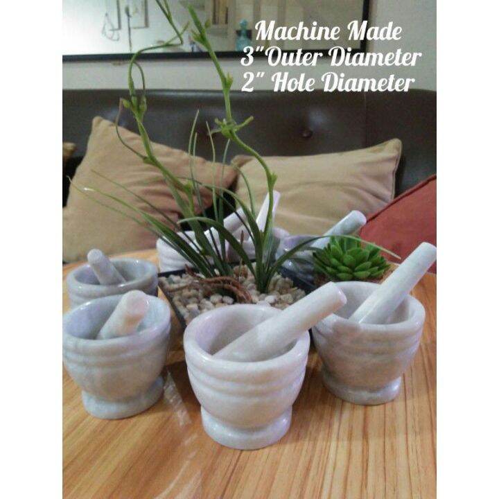 Machine Made Mortar and Pestle from Romblon Authentic Marble | Lazada PH