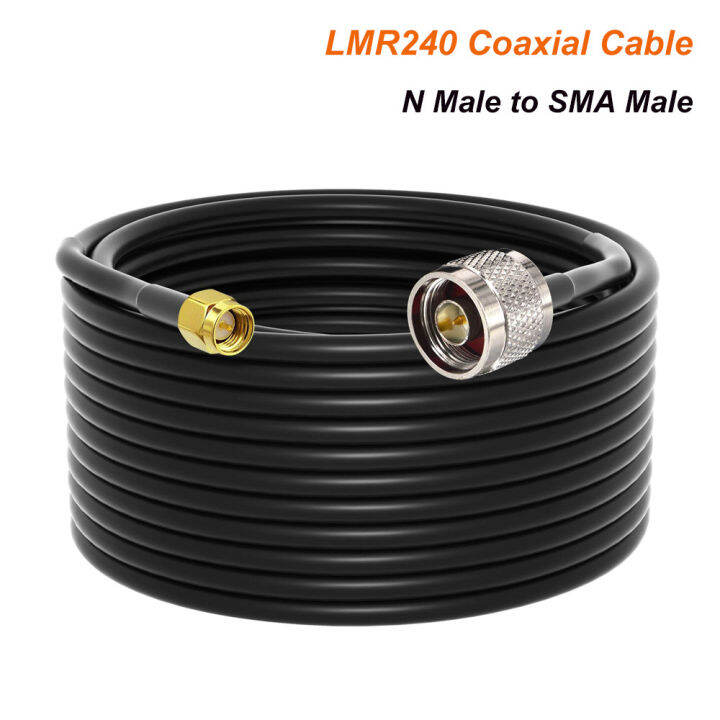 LMR240 10m N Type Male Jack to SMA Male Pigtail RF Extension Cable for ...