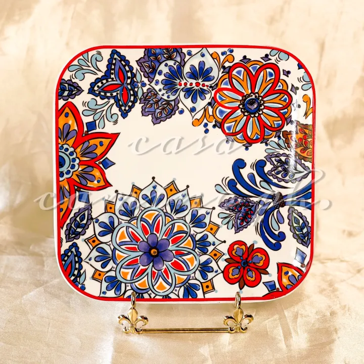 Moroccan ceramic Square plate 21x21cm (sold per pc) | Lazada PH