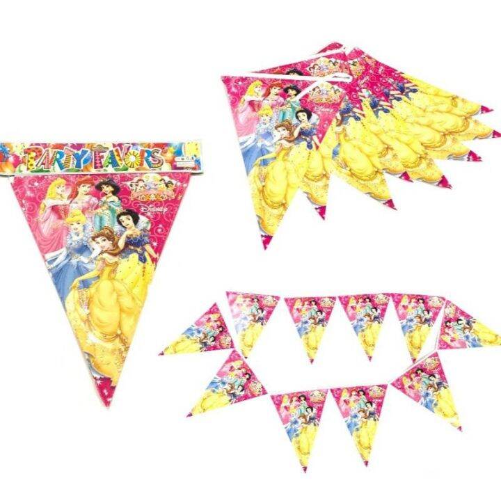 1pack Banderitas PrincéSs | Theme Party Banderitas | 1 pack pennant ...