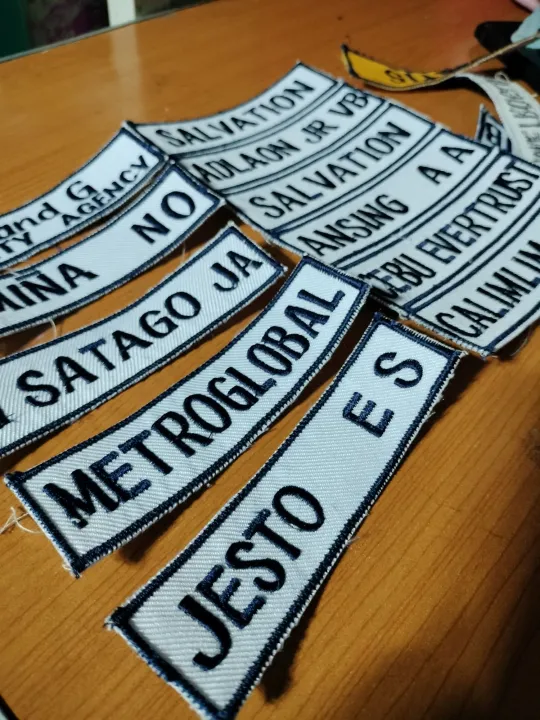 SECURITY GUARD NAME CLOTH (WHITE AND YELLO) | Lazada PH