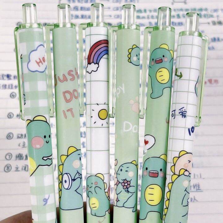 1 pcs Cute Dinosaur 0.5mm Tiffany Green Design Milk Pen Creative Black ...