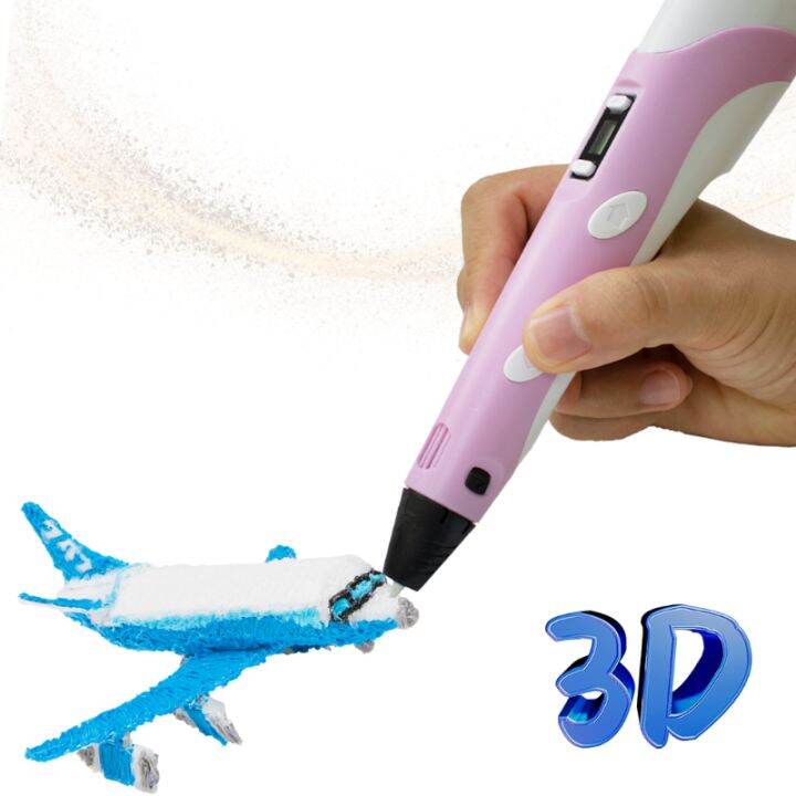 3D Printing Pen LED Pencil Printer Drawing Gel Art Crafts Arts Drawing ...