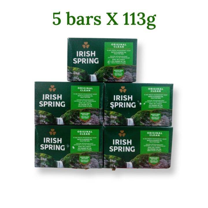 Irish Spring Original Soap, (113g X 5) | Lazada PH