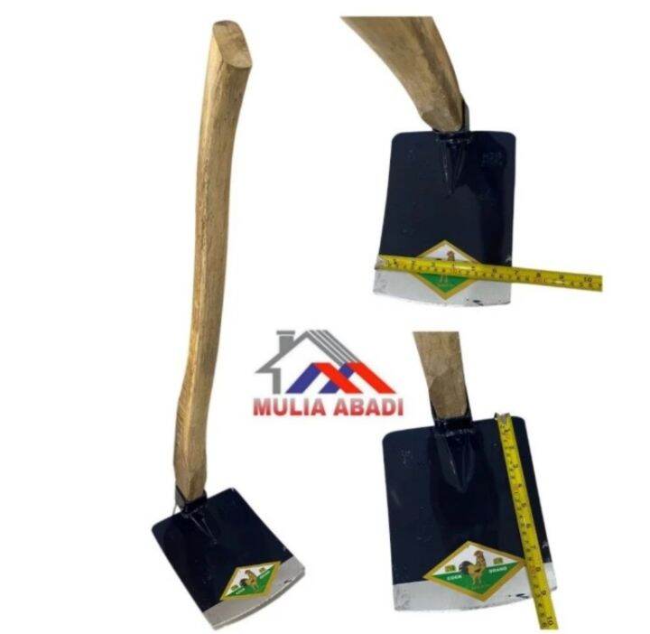 Cangkul Pacul Ayam + Gagang Cangkul Kayu terpasang siap pakai | Lazada ...