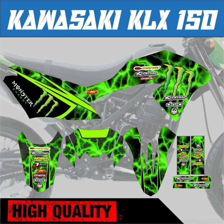 Kawasaki klx 150 full body decals, Laminated | Lazada PH