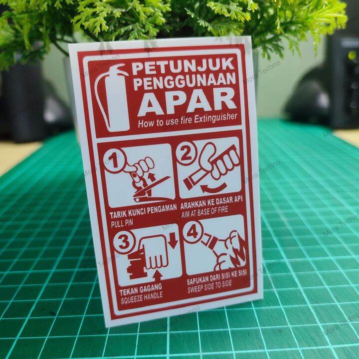 Stiker Petunjuk Penggunaan APAR | Lazada Indonesia