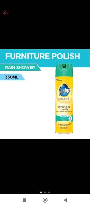 PLEDGE FURNITURE POLISH (RAINSHOWER) 330ML | Lazada PH