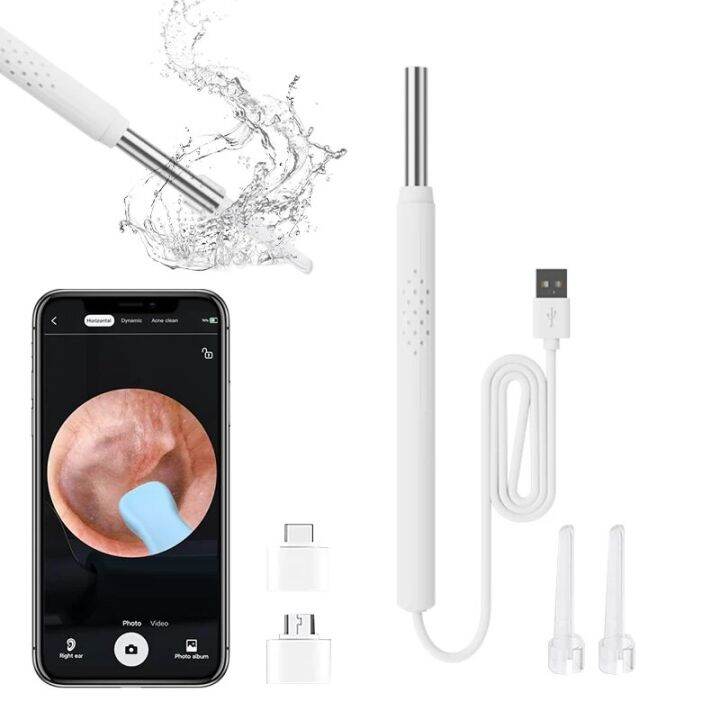 Smart Visual Ear Cleaner 3-in-1 Ear Sticks Otoscope USB C Charging ...