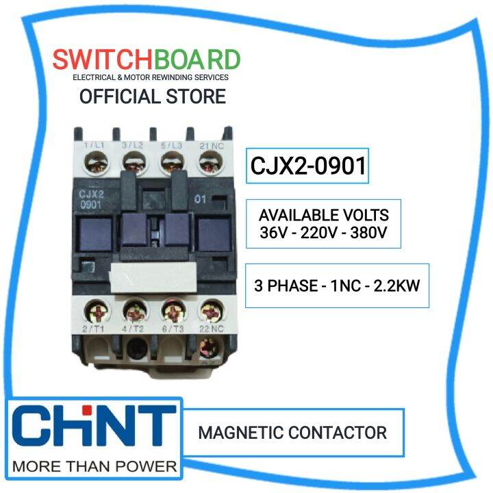 CHINT Magnetic Contactor - CJX2-0901 - 1NC - 2.2kw | Lazada PH