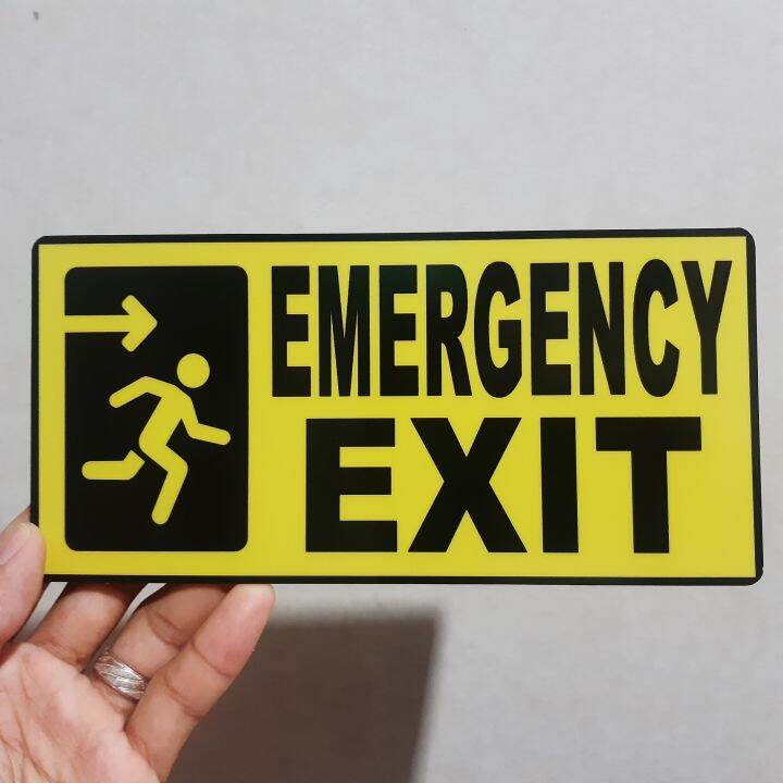 EMERGENCY EXIT SIGNAGE PVC TYPE WATERPROOF AND NON-FADING | Lazada PH