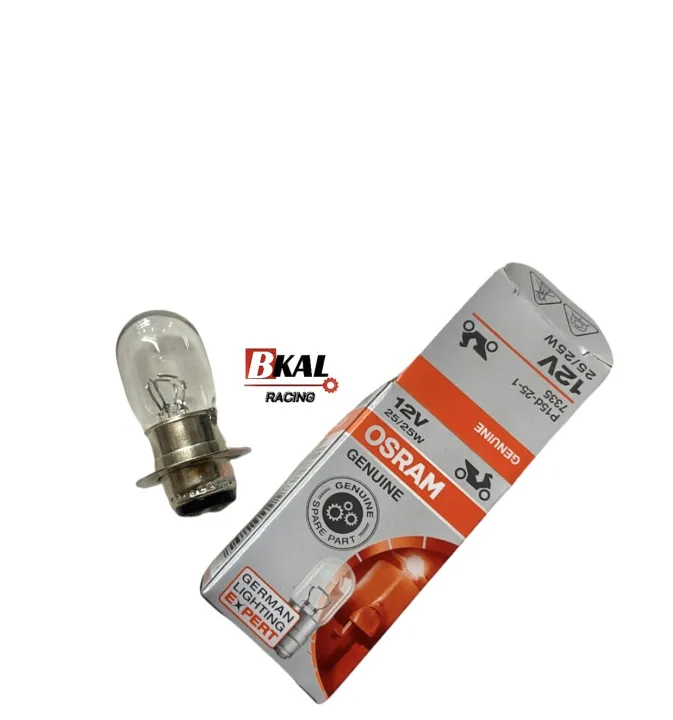 หลอดไฟหน้าOSRAM 12V/25W หลอดไฟหน้ามอไซค์ หลอดไฟมอไซค์ หลอดไฟหน้าแท้ ...