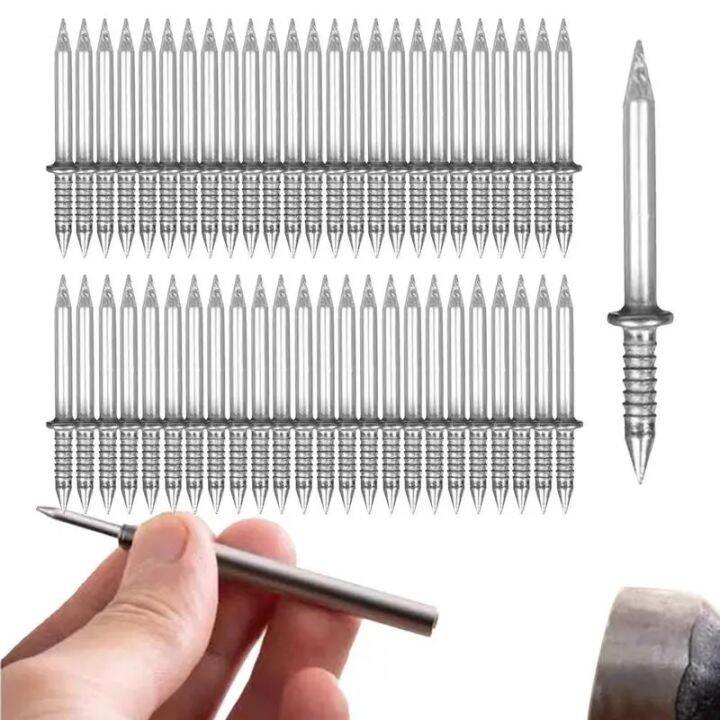 50/30/10pcs Hardware No Punching Carbon Steel Nails Fasteners Double ...