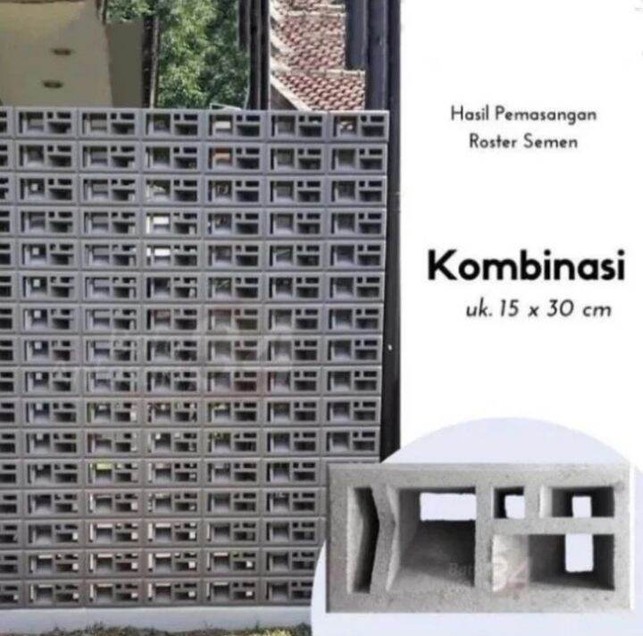 roster beton minimalis anti tampias motif batu hiasan dinding modern ...