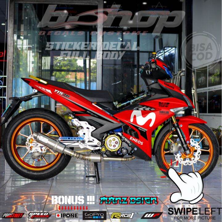 stiker decal motor mx king variasi movistar merah | Lazada Indonesia