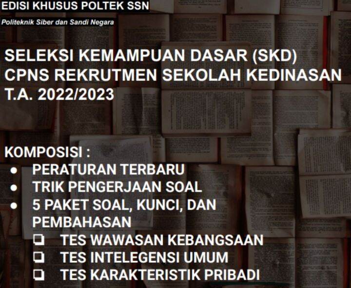e-Book SKD Poltek SSN (Politeknik Siber dan Sandi Negara) Tahun 2023 ...