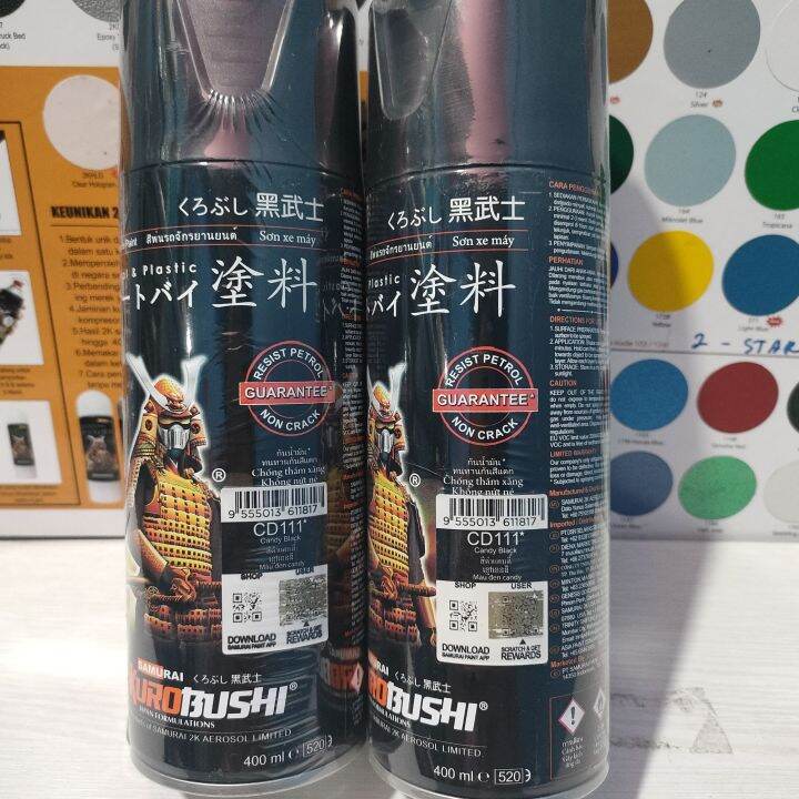 Samurai Paint Pilox Pilok Samurai Candy Black CD111 CD 111 Hitam Candy ...