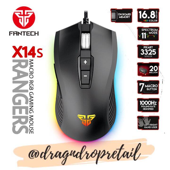 FANTECH RANGERS X14s Macro RGB Gaming Mouse | Lazada PH