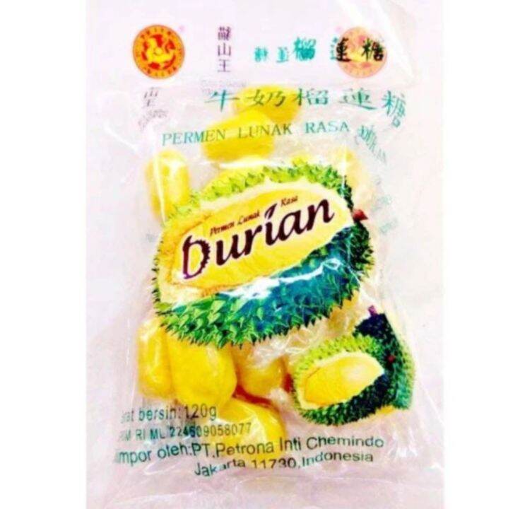 Permen Lunak Rasa Durian Musang King | Musang King Candy 120 Gram ...