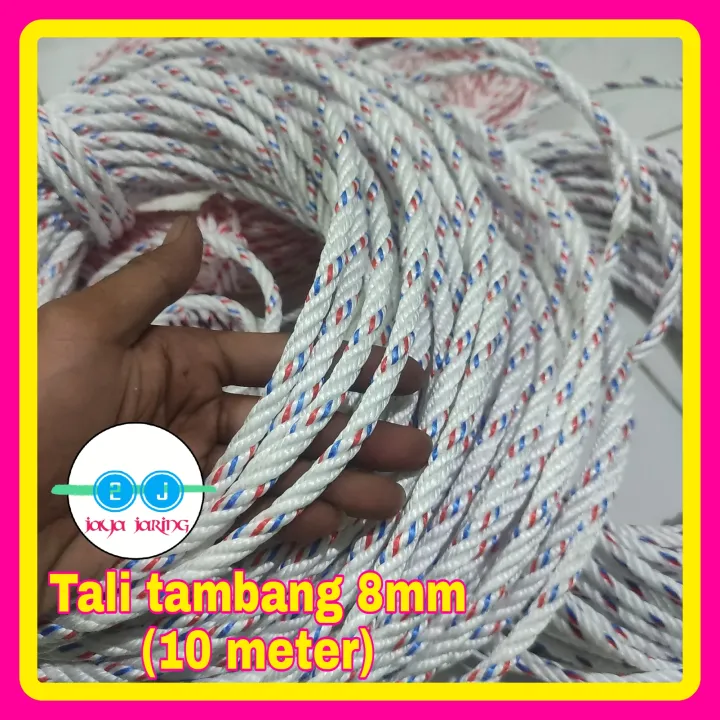 TALI TAMBANG SINTETIS 8MM (10 METER)/TALI TAMBANG PPD 8MM/TALI TAMBANG ...