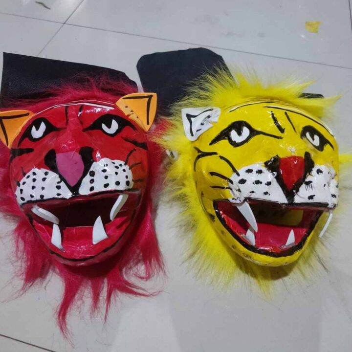 mainan anak topeng macan singa kertas | Lazada Indonesia