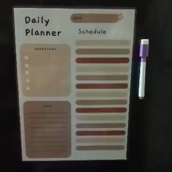 Daily Planner Board Schedule Magnetic Organizer Chart Ref Laminated A4 ...
