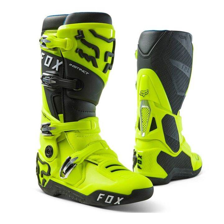sepatu motocross/supermoto/enduro fox instinct 2023 yellow fluo ...