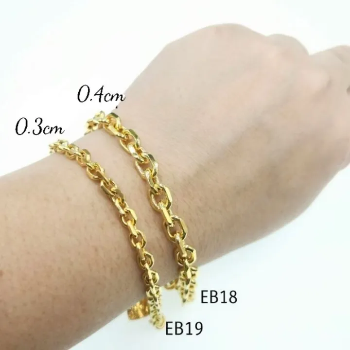 Gelang Tangan Sauh Emas Korea cop 916 Pos Setiap Hari | Lazada