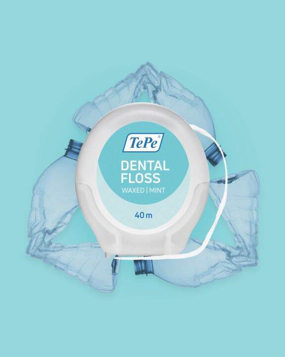 (ความยาว 40 เมตร) TePe® Dental Floss เทเป เดนทัล ฟอส ไหมขัดฟัน เคลือบ ...