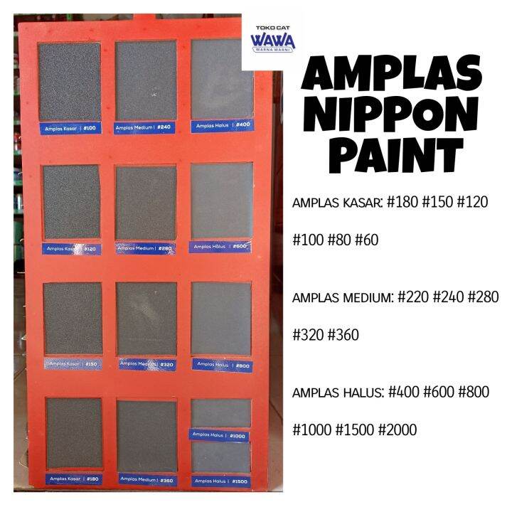 kertas ampelas amplas hamplas Nippon paint lembaran untuk bangunan dan ...