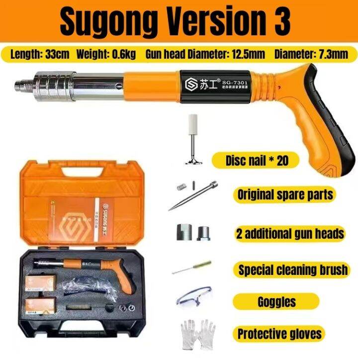 Steel Nail Mini Gun Round Nails Ceiling Concrete Wall Anchor Wire ...