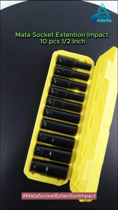 Drive Deep Impact SocketSet 10Pcs 1/2Inc8-24MM Extension Impact Socket ...