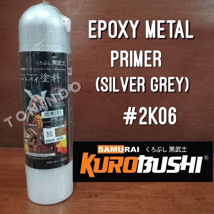 Samurai Paint 2K06 Epoxy Metal Primer (Silver Grey) Paint Plus Hardener ...