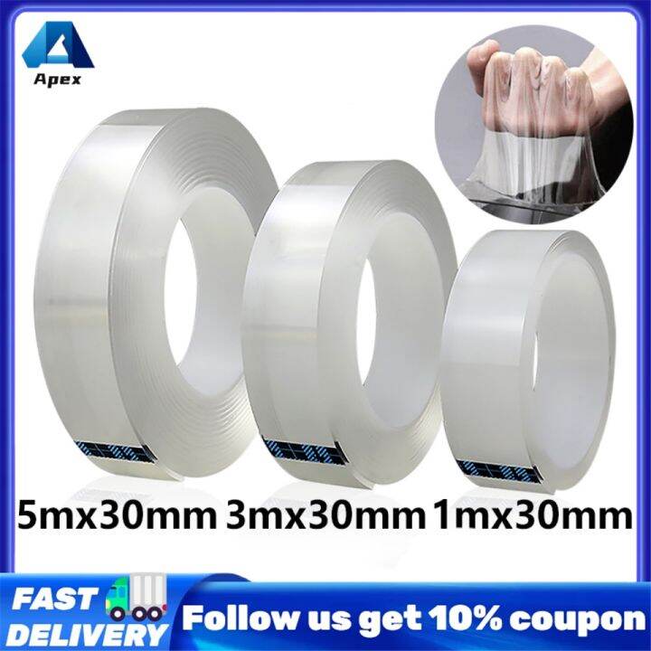 【Apex】NEW Upgraded reusable Strong Nano Double Sided Tape Transparent Self Adhesive Tapes ...