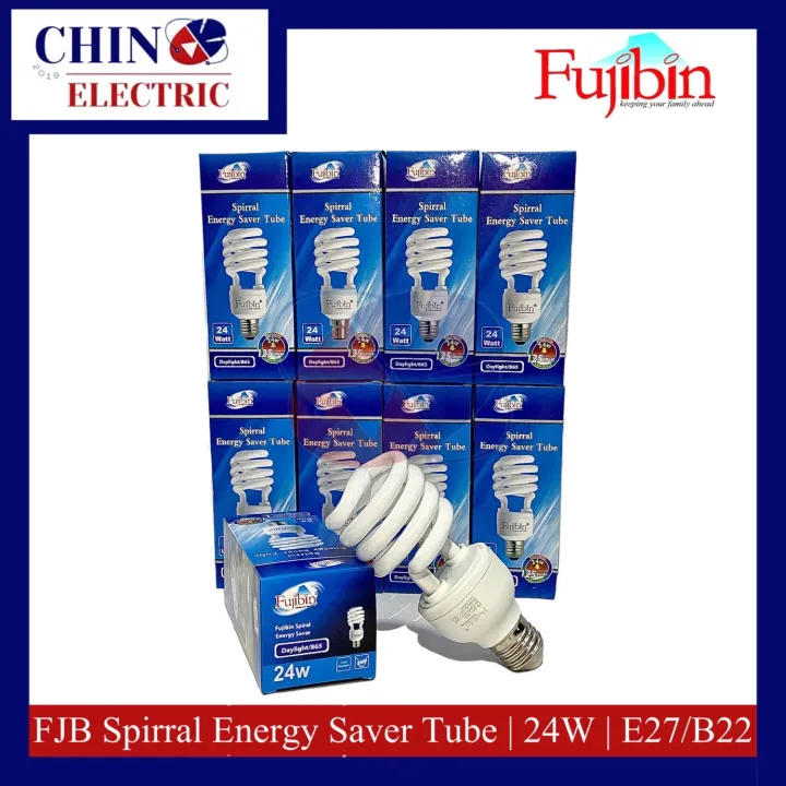 FUJIBIN 24W Spiral Energy Saving Tube Electricity Light Bulb Mentol ...