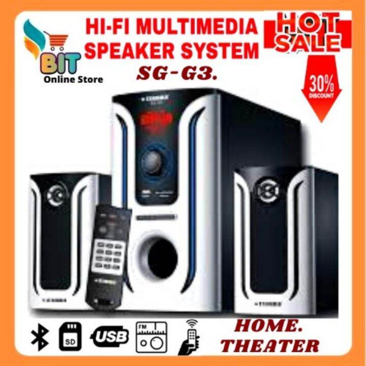 ready Stck SG-G3/ 2.1 Professional Home Theater Speaker System Bluetooth FM radio USB SD Remote ...