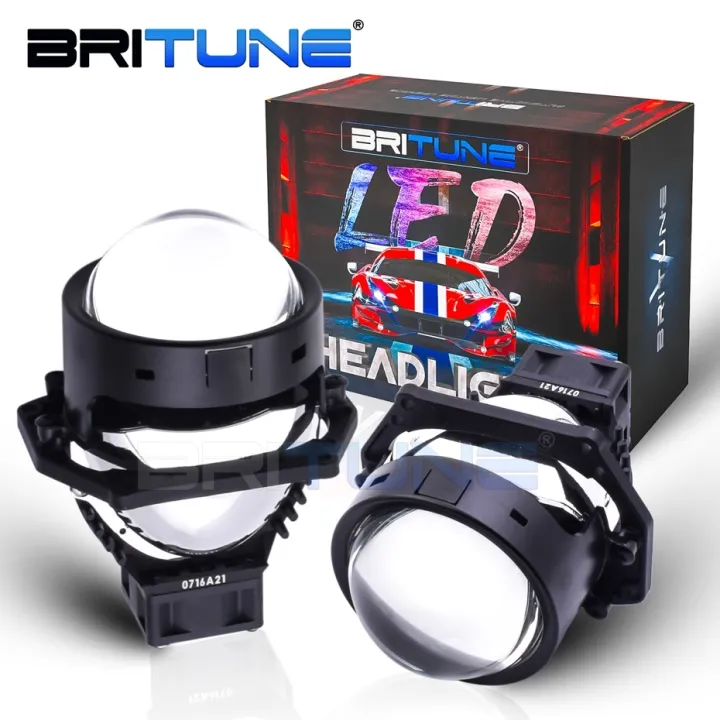 55W 12000LM Bi-led Projector Headlight For Car Motorcycle 3.0 inch ...