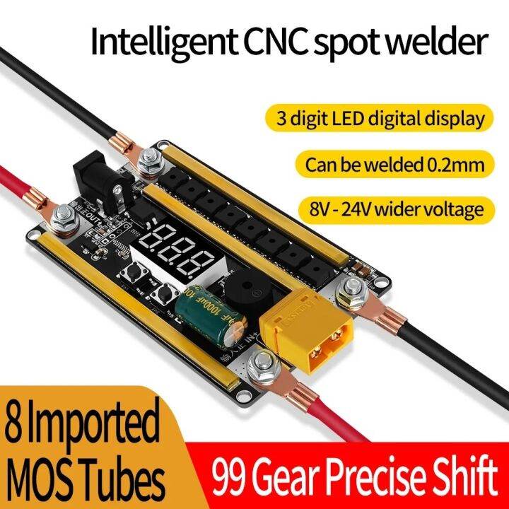 99 Gears 8V-24V Spot Welder Kit Digital Power Adjustable Spot Welding ...