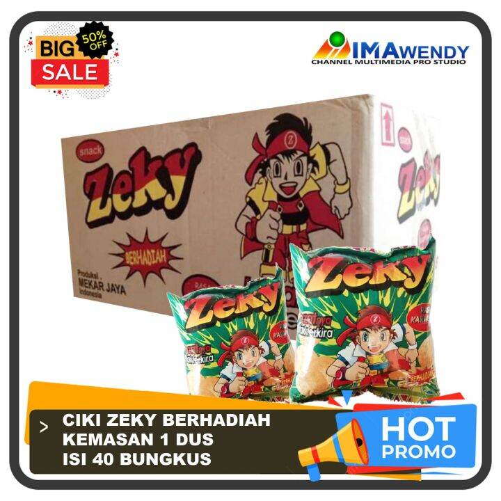 Chiki ZEKY BERHADIAH UANG Kemasan 1 Dus isi 40 Bungkus | Lazada Indonesia